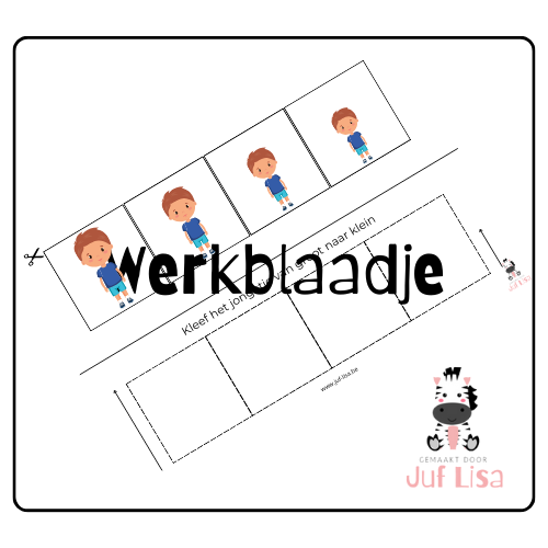 Werkblad groot naar klein :: Juf Lisa